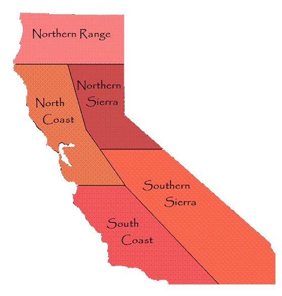 Region Map of California